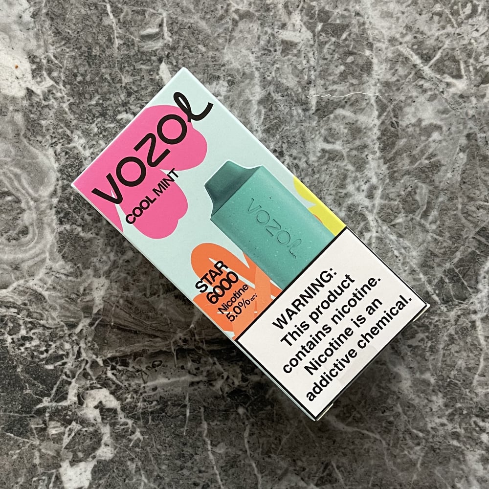 Vozol Star 6000 Cool Mint💨 - Disposable Vape ‣ Only £12👍