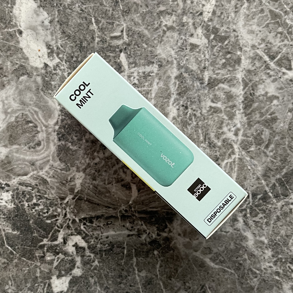 Vozol Star 6000 Cool Mint💨 - Disposable Vape ‣ Only £12👍